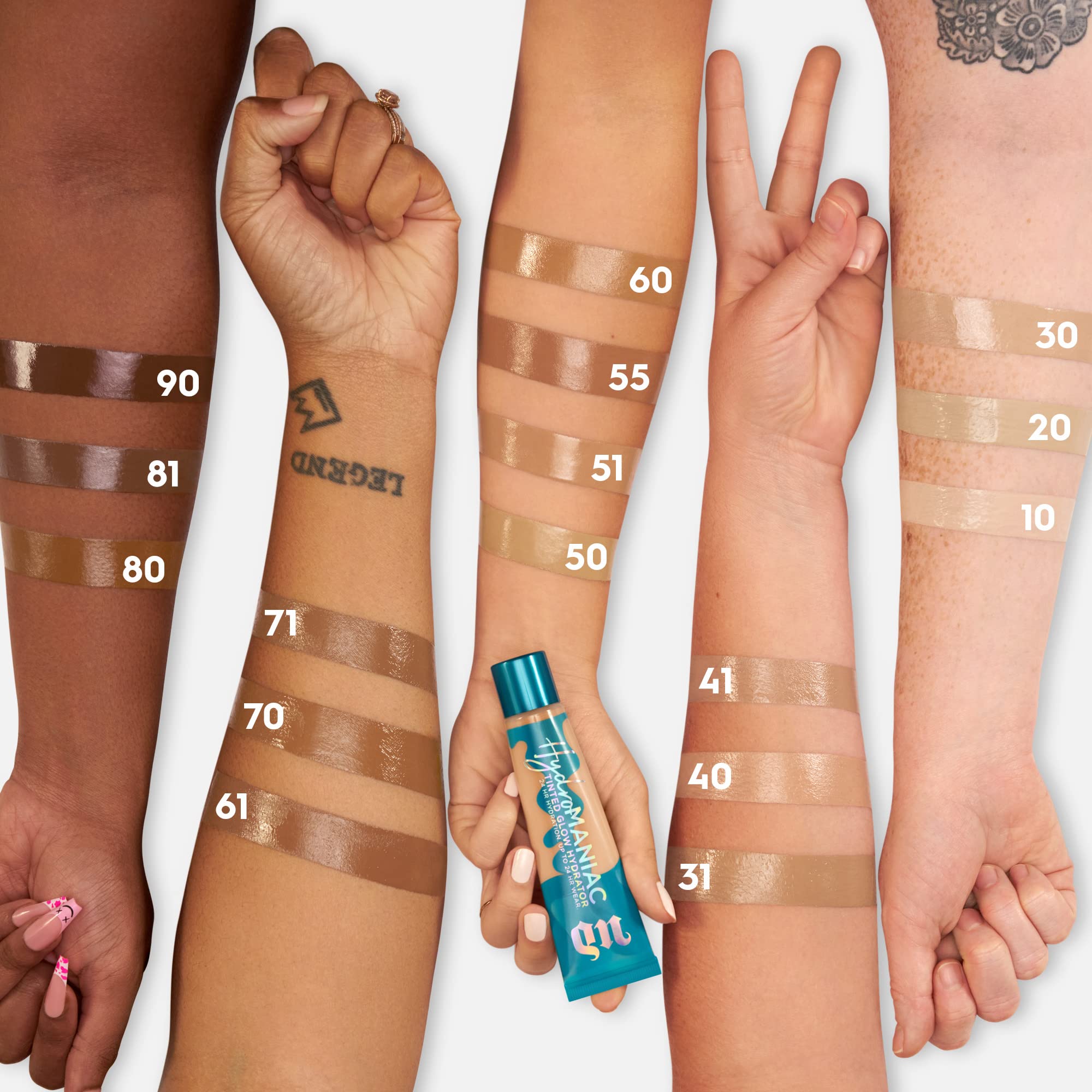 Urban Decay Hydromaniac Dewy Foundation (40 Light Neutral), Hydrating Tinted Moisturizer for Dry Skin, Buildable Medium Coverage, Non-comedogenic, Vegan, Cruelty-free - 1.1 fl oz