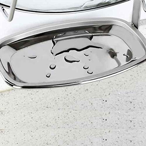 WUDILU 3 Layer Silver Anti-Fall Stainless Steel Drying Pan Pot Rack Cover Lid Rest Stand Spoon Holder Kitchen Tool