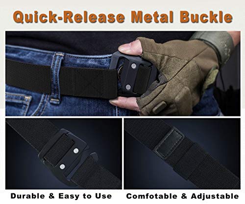 WYuZe Mens Tactical Belt Military Elastic Stretch Duty Riggers Belt Metal Buckle
