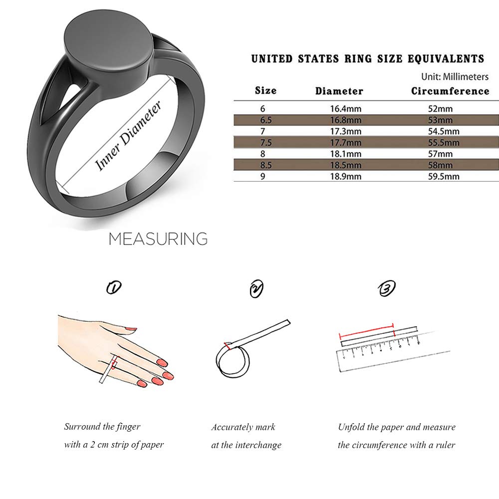 XSMZB Cremation Ring for Ashes Heart Memorial Keepsake Ring for Ashes Holder Ash for Pet/Human Urn Ring for Women (Rose Gold - Customize, 7)