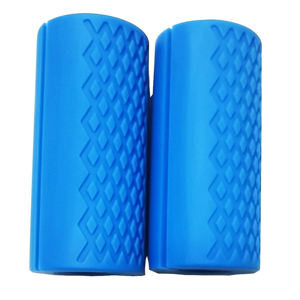 Weight Bar Grips Fit Standard Barbell, Dumbell Handles, Thick Bar Training Adapter for Weightlifting & Cable Attachments Fitness Training Rope Grips for Body Arm Forearm Builder Strength(Blue)