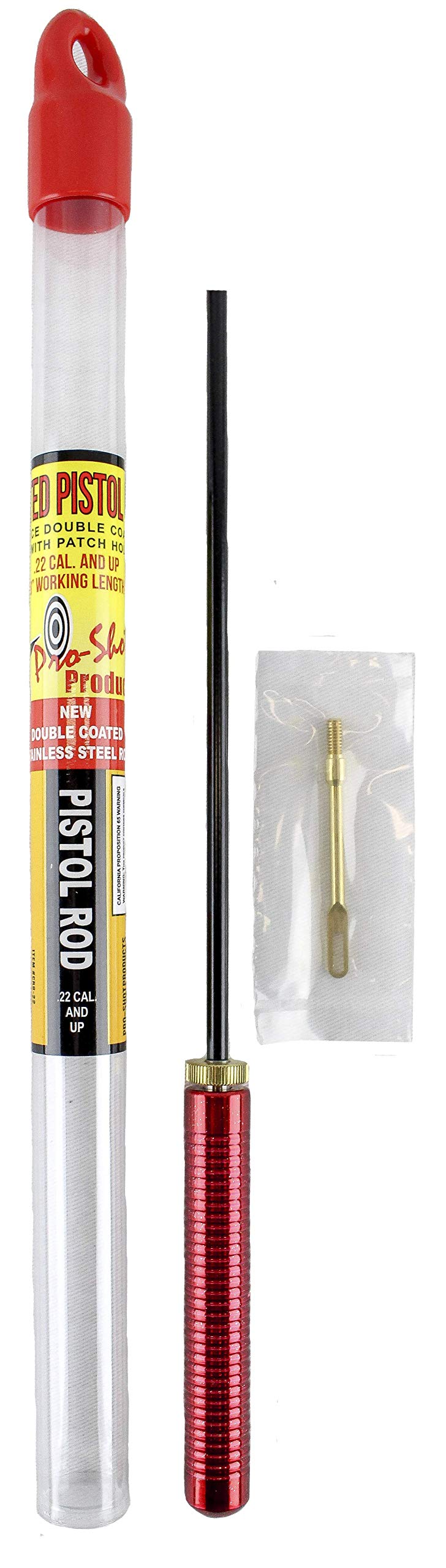 Pro Shot 8-Inch .22 Caliber and Up Coated Pistol Rod,WHITE