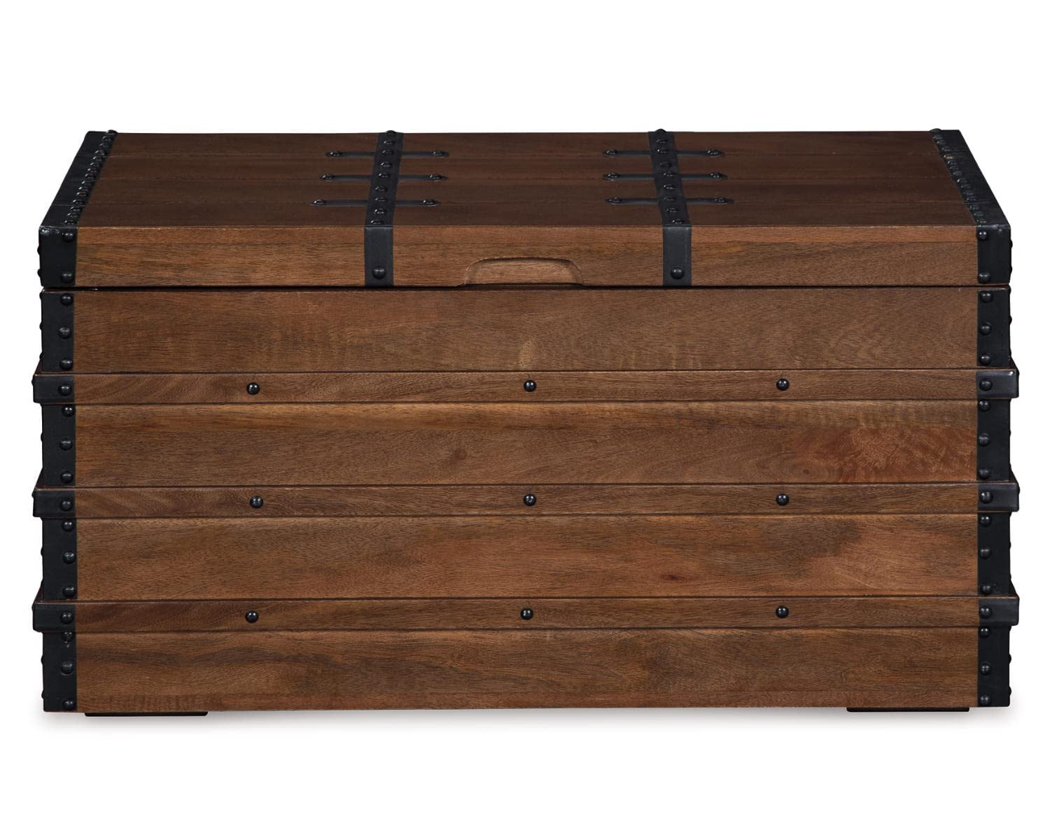 Signature Design by Ashley Amsel Industrial Storage Trunk or Coffee Table, Dark Gray