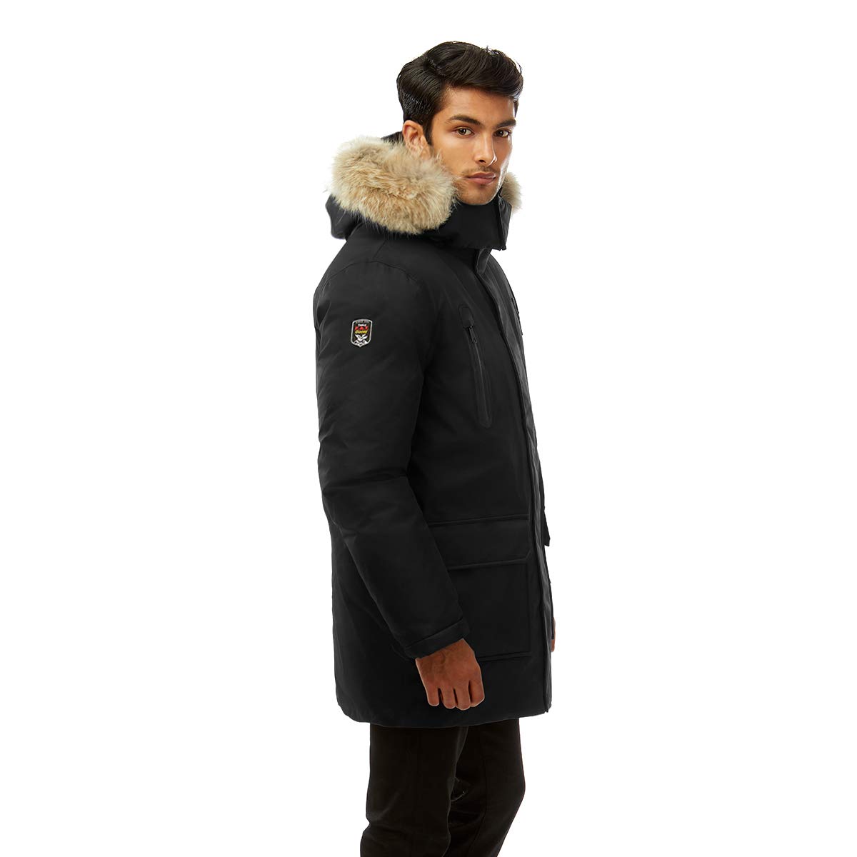 Triple F.A.T. Goose Aisen Collection | Stratus Waterproof Mens Down Jacket (Medium, Black)