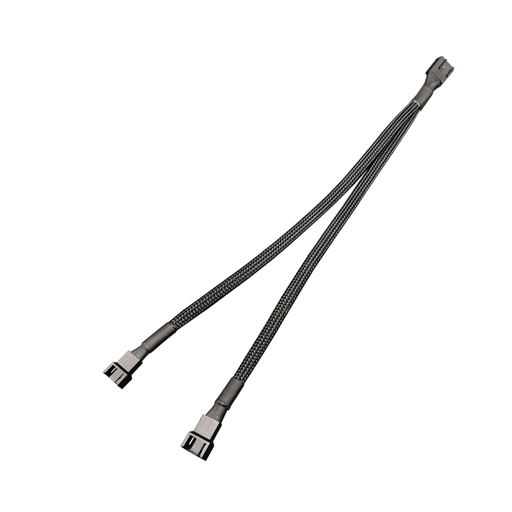 SATA/4-Pin to 3 4 5 Fan 12V Sleeved Power Adapter Cable 4-Pin/SATA to 3 Pin / 4 Pin PMW PC Case Fan Power Adapter Cable,Computer Cooler Cooling Fan Splitter Y Power Cable (4pin--to-4)