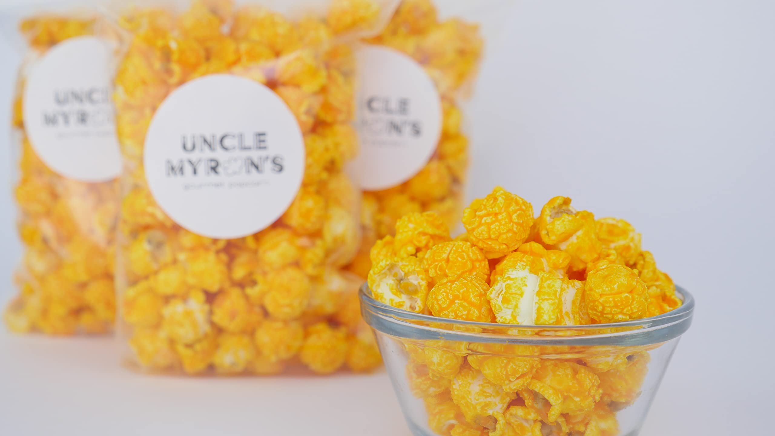 Uncle Myron's Cheddar Cheese Snack Pack - Stocking Stuffers - 3 Bags, 2 oz. Each | Irresistible Gourmet Cheese Popcorn