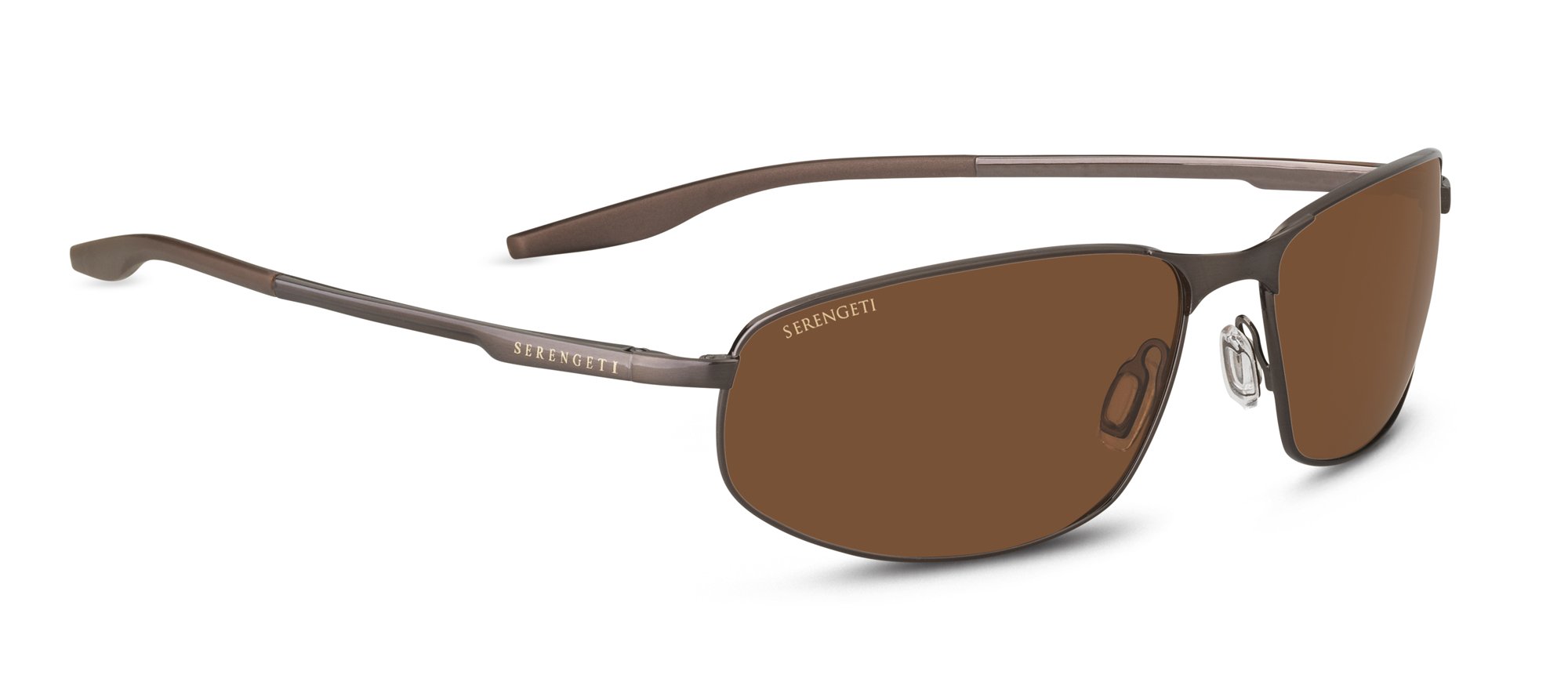 Serengeti Matera Large Sunglasses -Brushed Brown, Polarized Drivers Lens