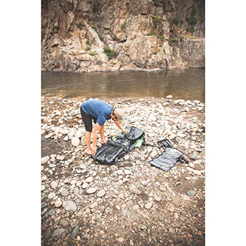 Sevylor QuickPak K5 24 Gauge PVC Polyester 1 Person Inflatable Kayak w/Hand Pump, Paddle, Double Lock Valves and Easy To Carry Backpack System, Gray
