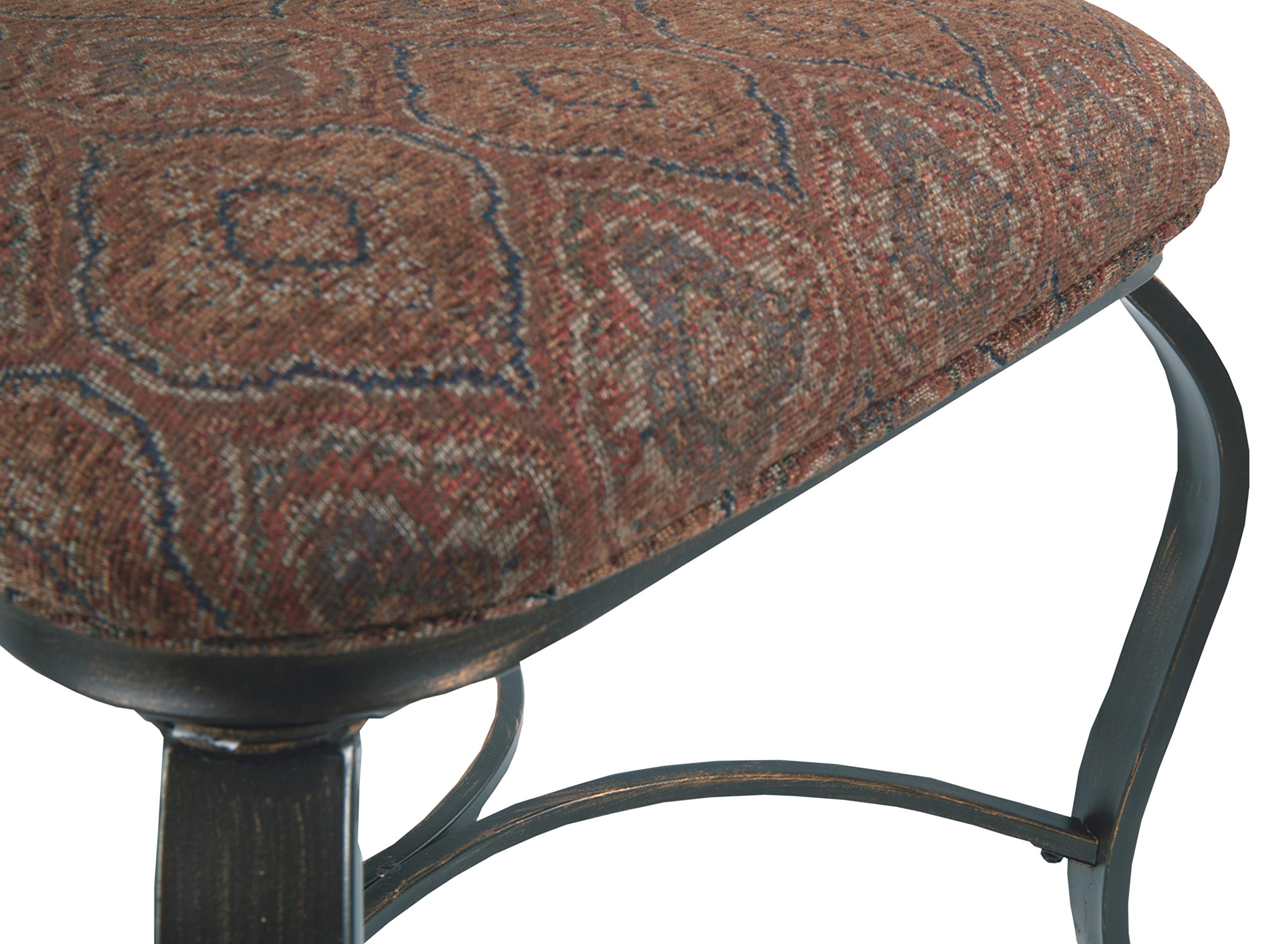 Signature Design by Ashley Glambrey Old World Dining Chair with Cushion, 4 Count,, 23.5"D x 19.75"W x 40.5"H, Brown