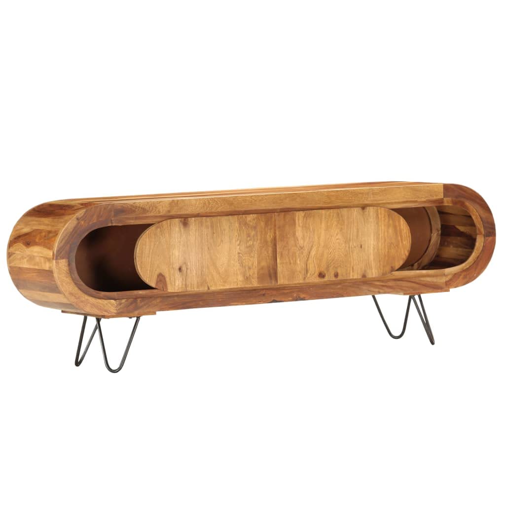 THYUOVAI TV Cabinet,Sideboard Lowboard Media Console Cabinet HiFi Cabinet Tv Table Suitable for Living Room,Bedroom,Closet,Hallway,Foyer,Office 55.1"x11.8"x17.7" Solid Sheesham Wood
