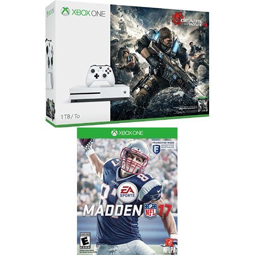Xbox One S 1TB Console - Gears of War 4 Bundle + Madden 17 Standard Edition Game