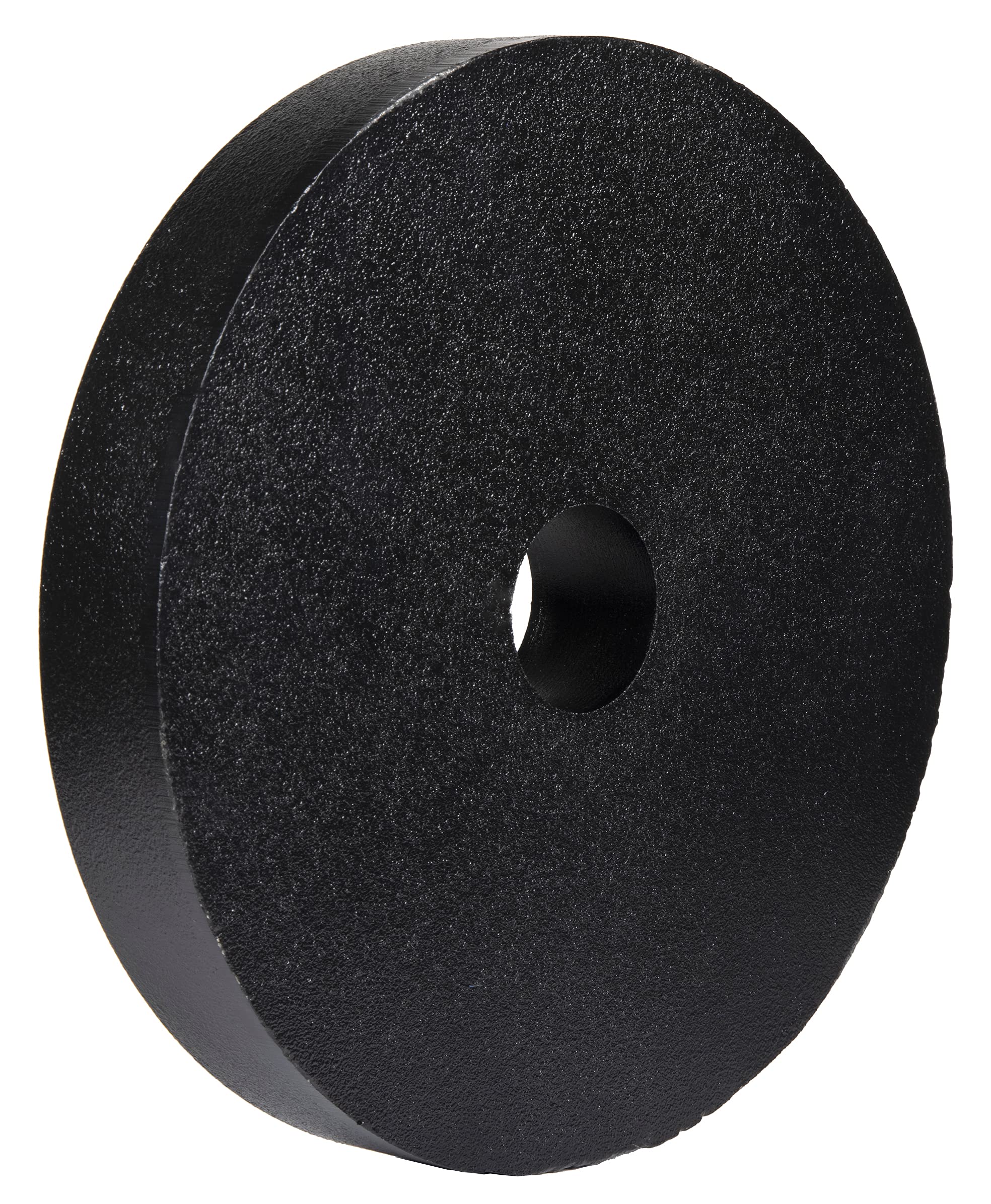 Signature Fitness Deep Dish 2-Inch Olympic Cast Iron Weight Plates with E-Coating, Black