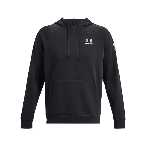 Under Armour mens Freedom Flag Fleece Hoodie, (002) Black / / None, Medium