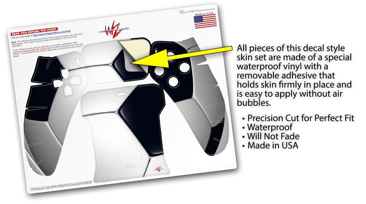 WraptorSkinz Skin Wrap compatible with Sony PS5 DualSense Controller Soccer Ball (CONTROLLER NOT INCLUDED)