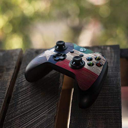Skinit Decal Gaming Skin compatible with Xbox One Controller - Originally Designed Texas Flag Dark Wood Design