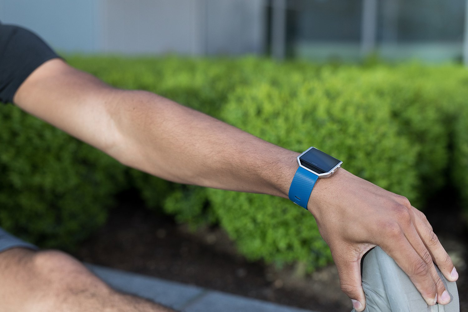 Teak - Silicone Replacement Wristband for Fitbit Blaze - Large Black