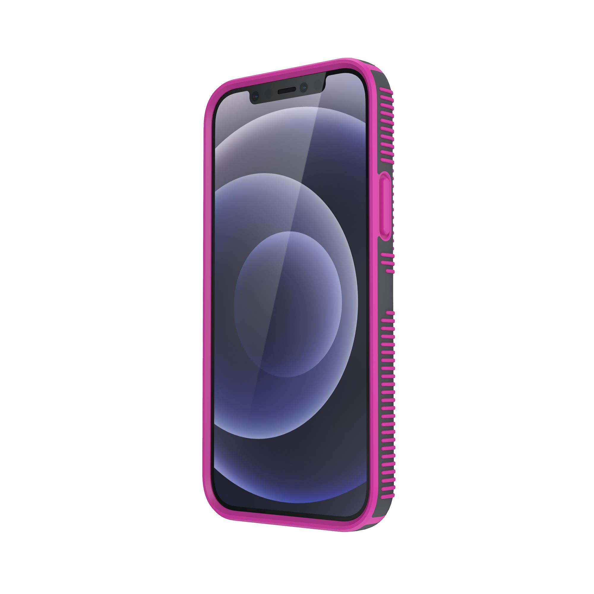 Speck iPhone 12 Case - Drop Protection Fits iPhone 12 Pro & iPhone 12 Phones - Scratch Resistant Dual Layer Case with Soft Touch Coating Extra Grip Case - Slate Grey, it's a Vibe Violet CandyShell Pro
