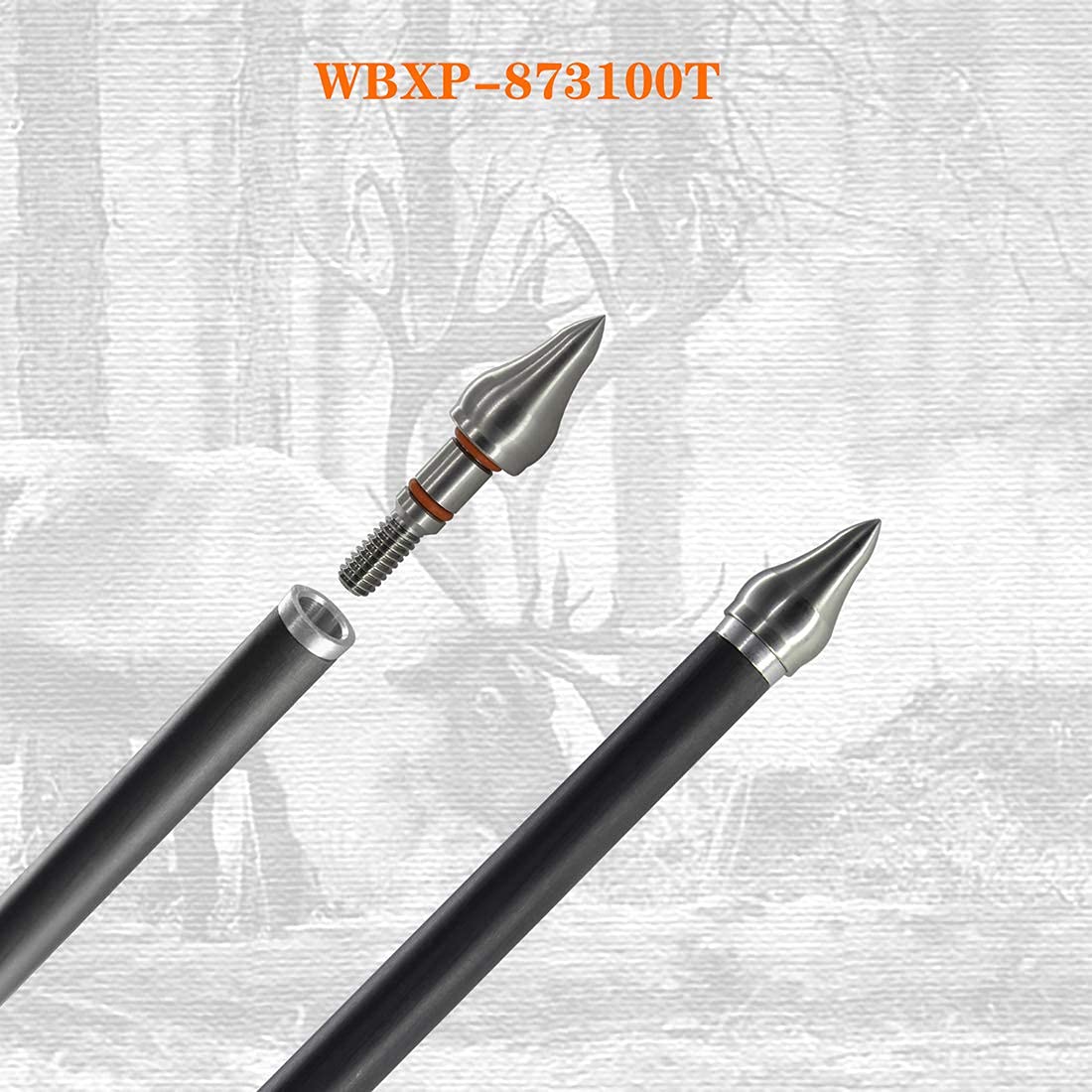 Wisdom Stainless Steel Archery Field Points 100 Grains, Easy Pull Various,OD 9/32"(7.14mm) 19/64''(7.54mm) 5/16''(7.94mm) 11/32''(8.73mm) Screw in Archery Field Tips (11/32''Combo Point, 100grains)