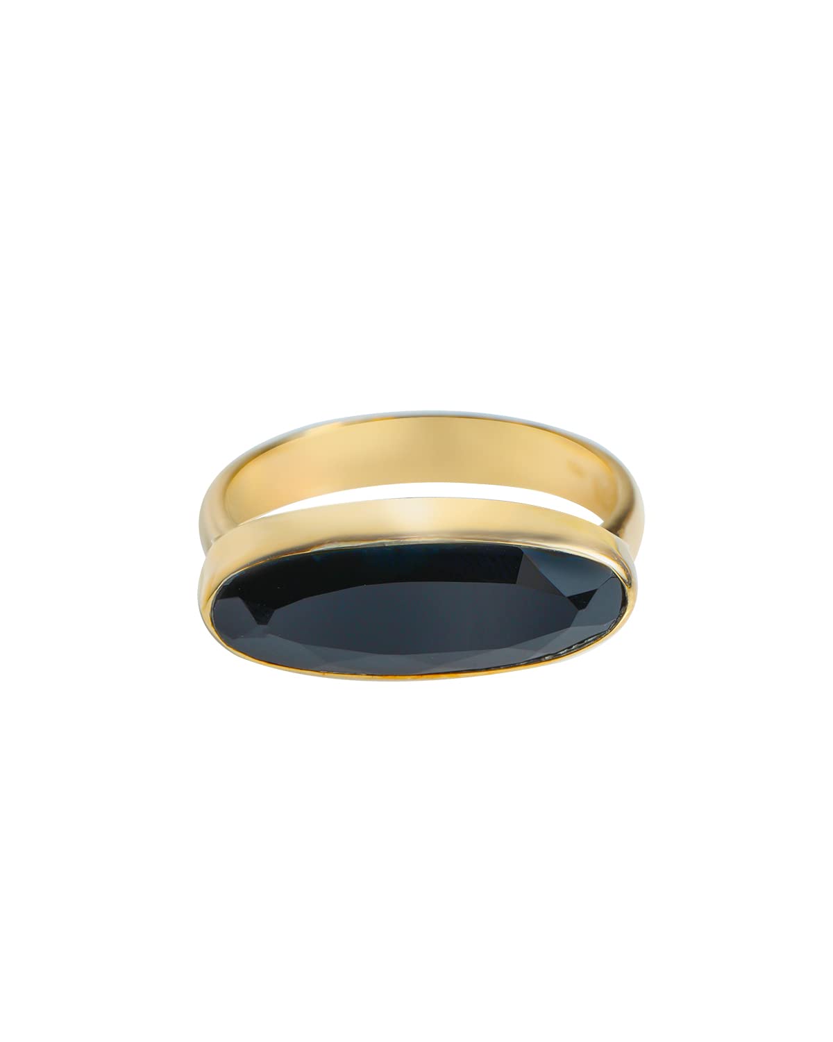 YoTreasure Natural Green Amethyst Ring 14k Gold Plated Over 925 Sterling Silver Gemstone Jewelry
