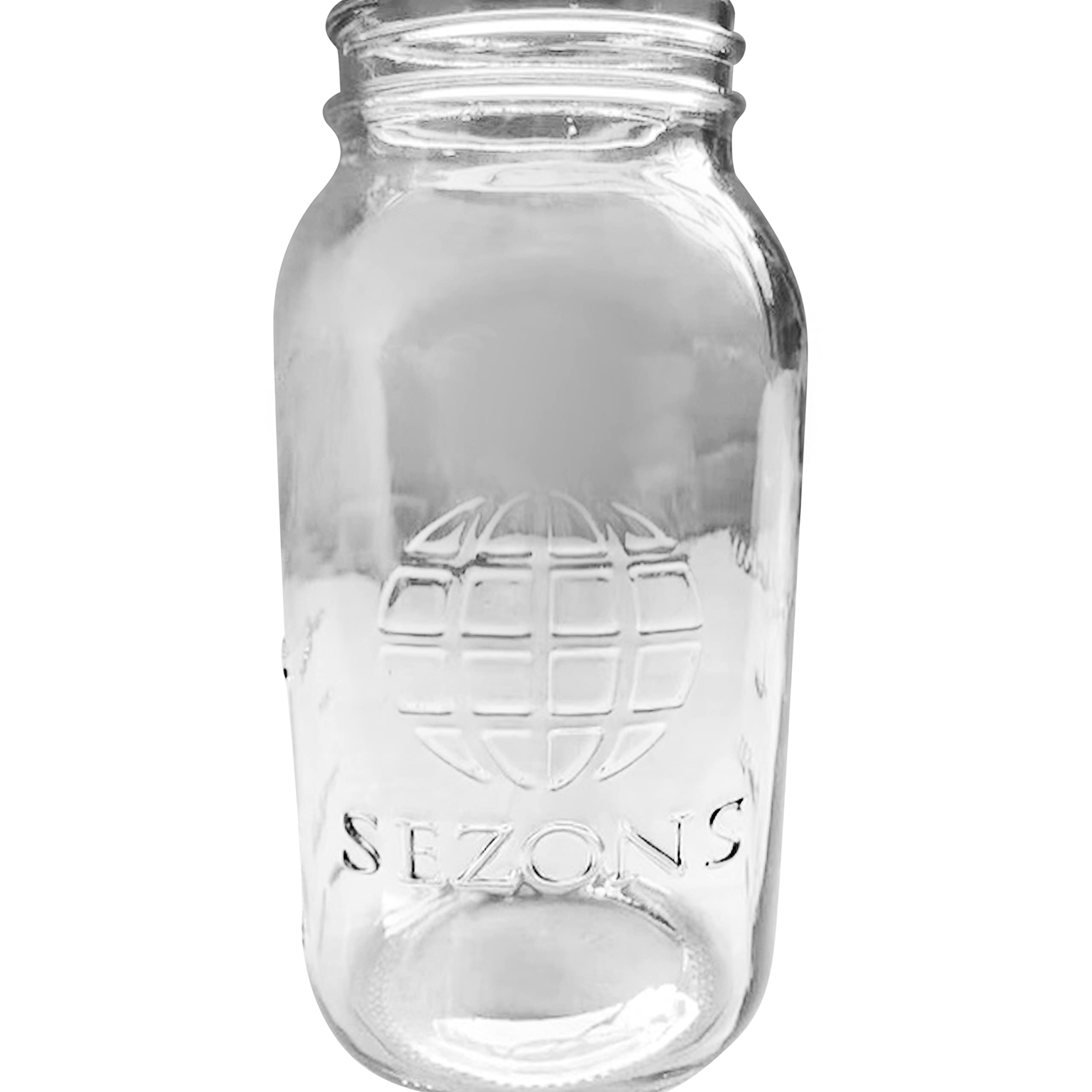 SEZONS 64 ounce (2 Liter) 1/2 gallon Mason Jar wide mouth Food Grade - 2 pack set