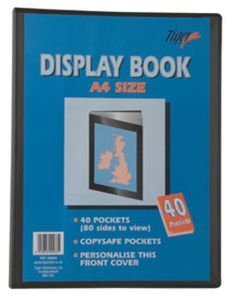 Tiger Presentation Display Book A3 10 Pockets Black Folio