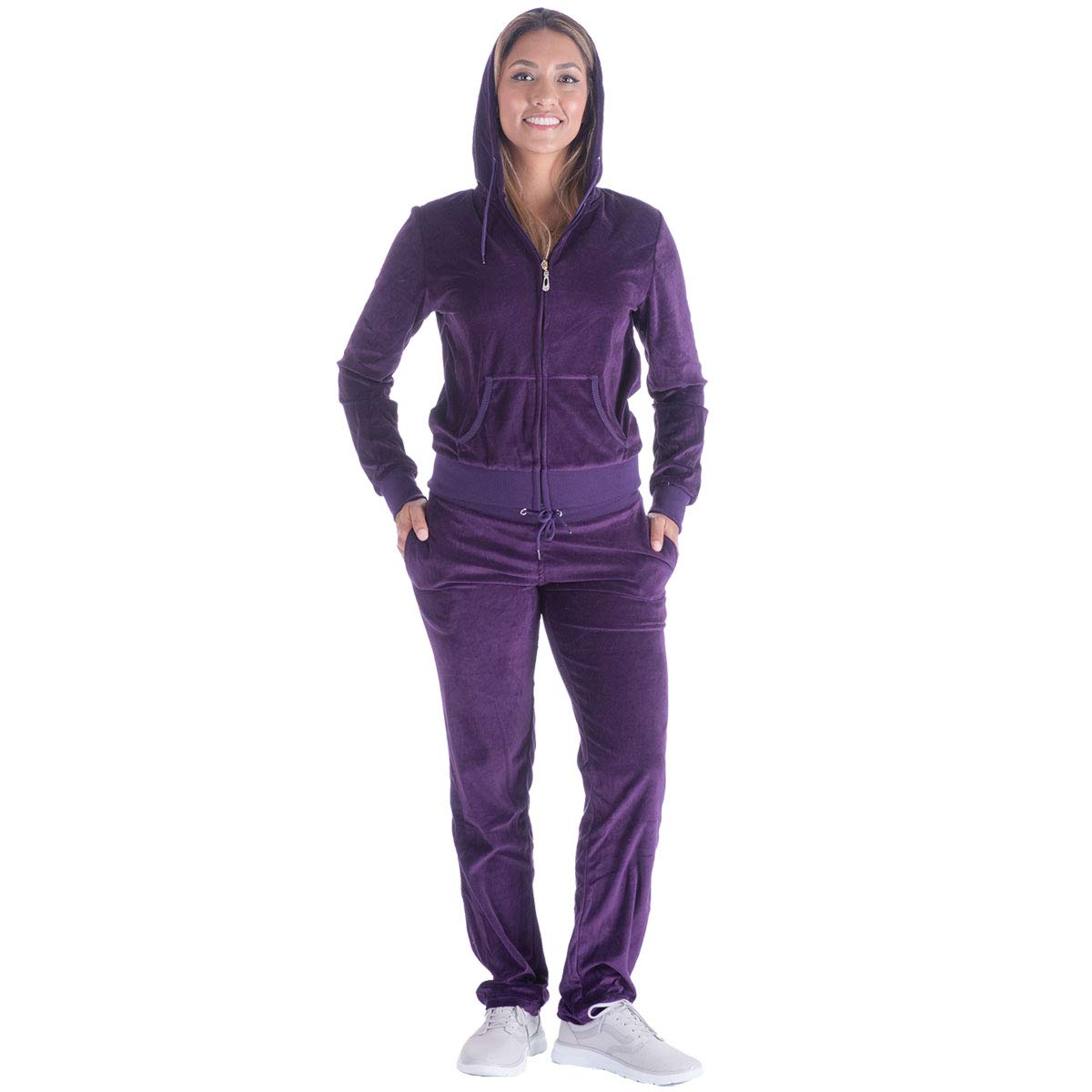 Yasumond Velour Tracksuit Womens 2 Pieces Joggers Outfits Jogging Sweatsuits Set Soft Sports Sweat Suits Pants