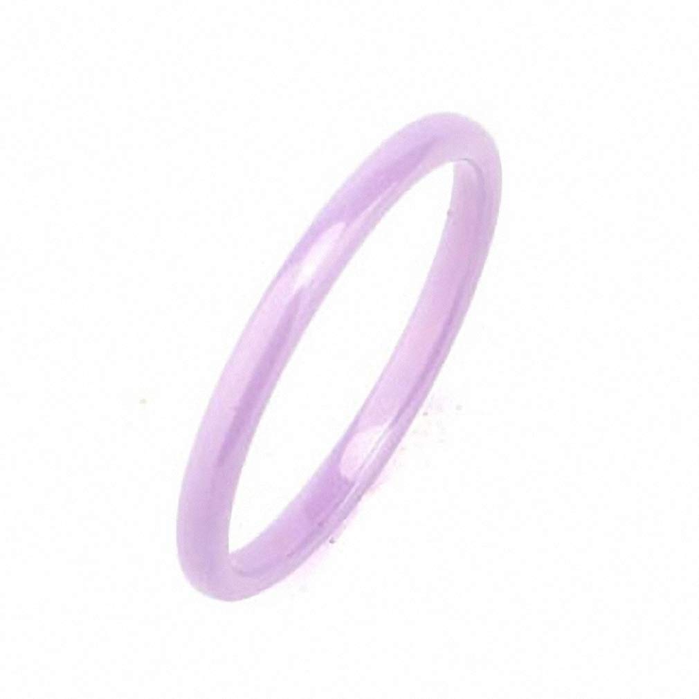 Womens Mens Ring Hot 2mm Light Pink Black White Blue Purple Beautiful Smooth Ceramic Ring for Women Modern Wedding Russian Ring Jewelry