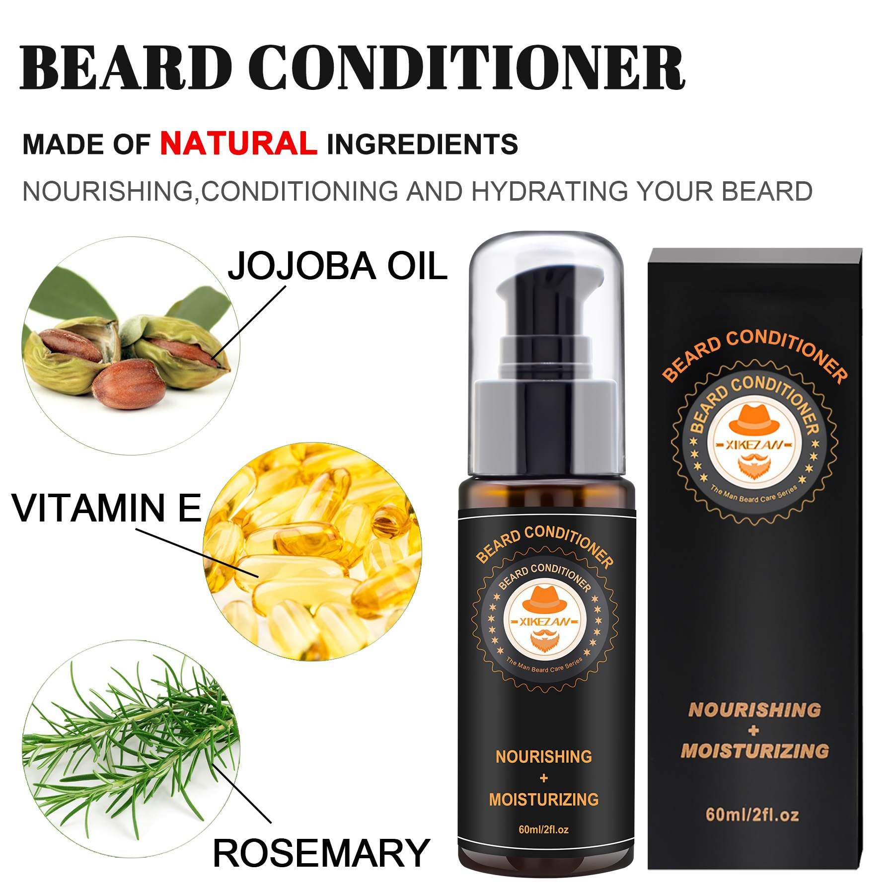 XIKEZAN Birthday Gifts for Men w/Beard Kit and Beard Straightener Kit