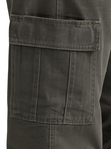 Wrangler Authentics Men's Twill Relaxed Fit Cargo Pant (Logan), Olive Drab, 35W x 32L