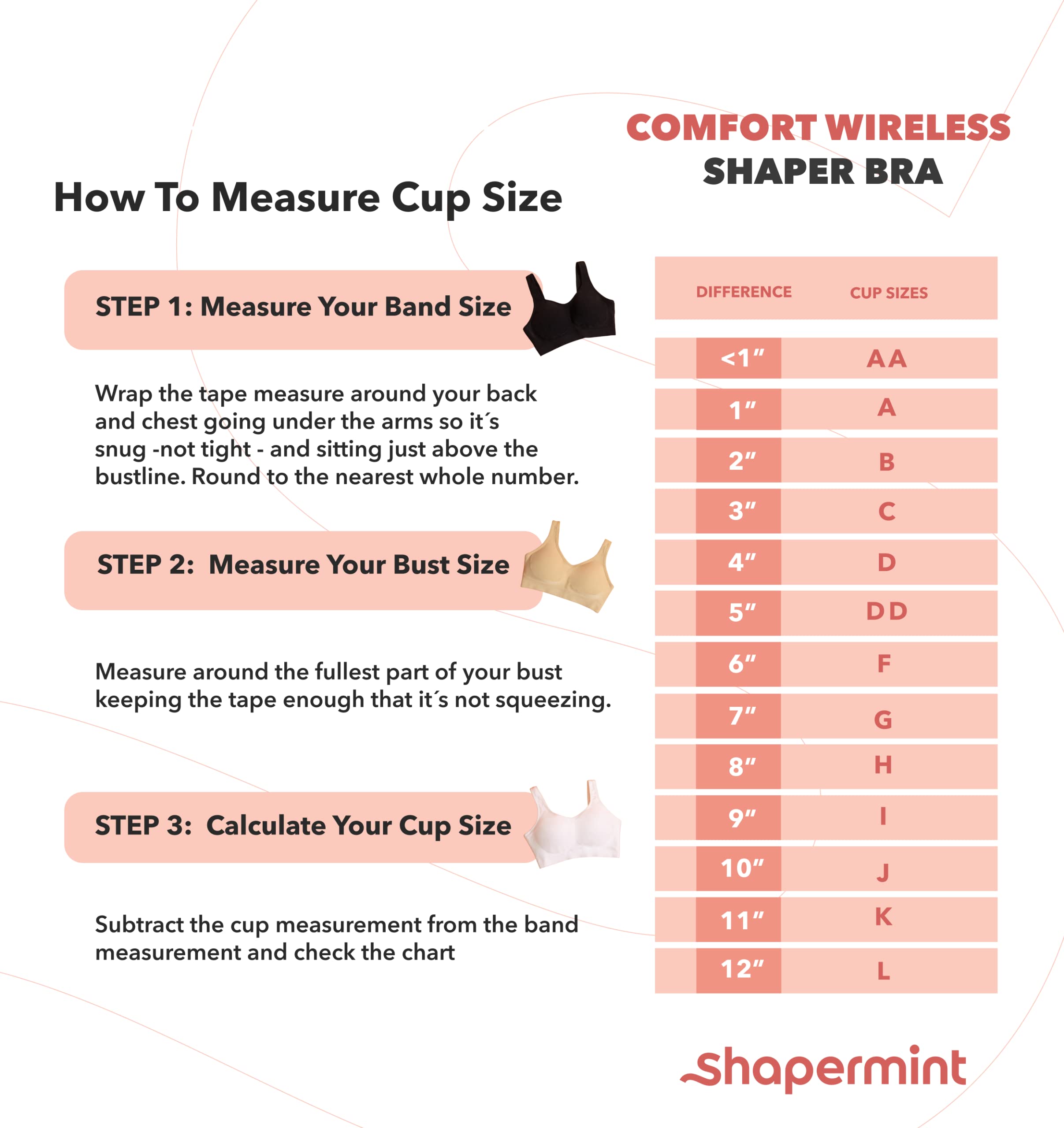 SHAPERMINT Bras for Women - Womens Bras, Compression Bra, Wirefree Bra, Stretchable Straps Bra, from Small to Plus Size Bras for Women