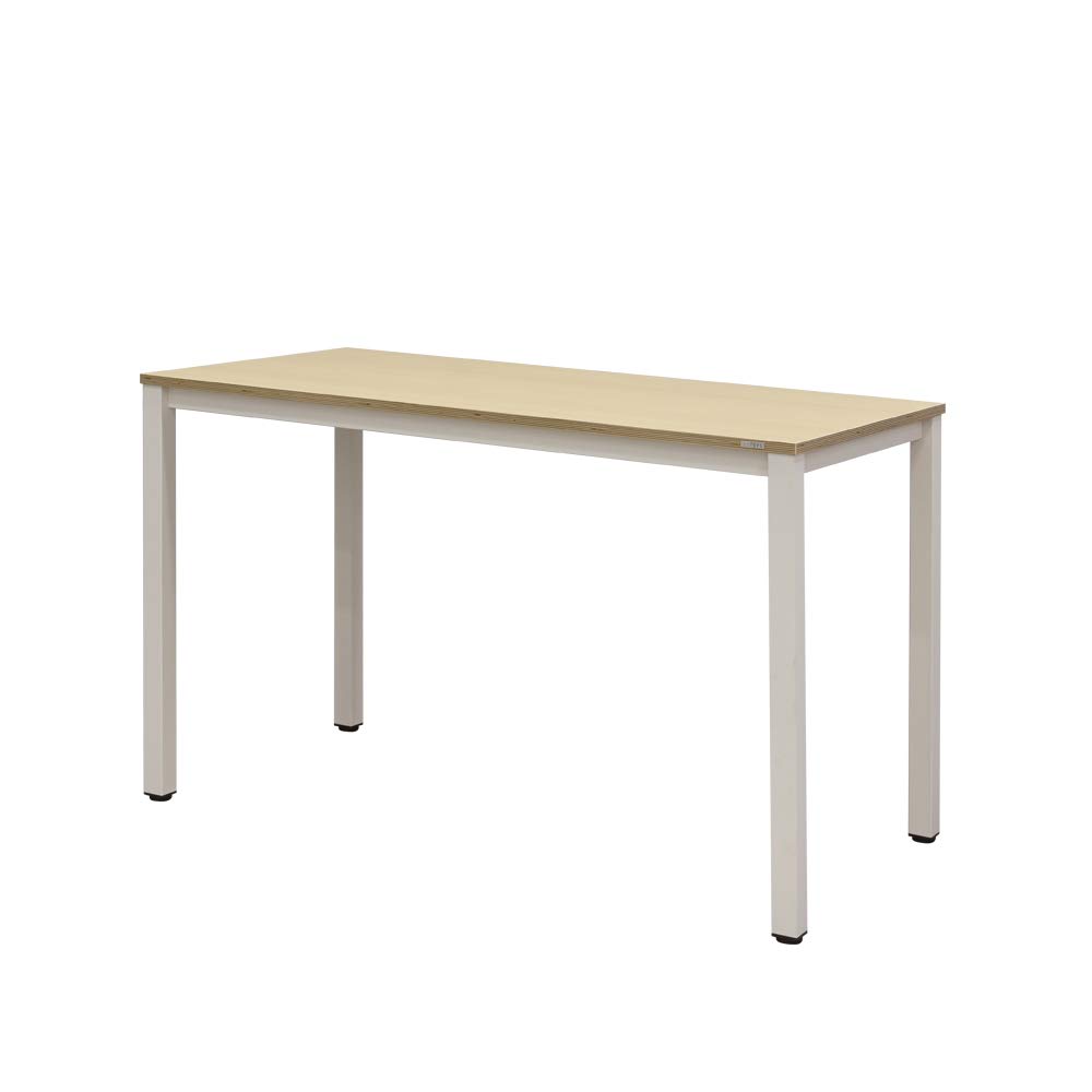 SOFSYS 47.2" Multi-Functional Computer Desk Workstation Table, Industrial Home Office Design for Writers, Video Gaming, Designers and Entrepreneurs, Large Desktop with Metal Frame, Oak/White