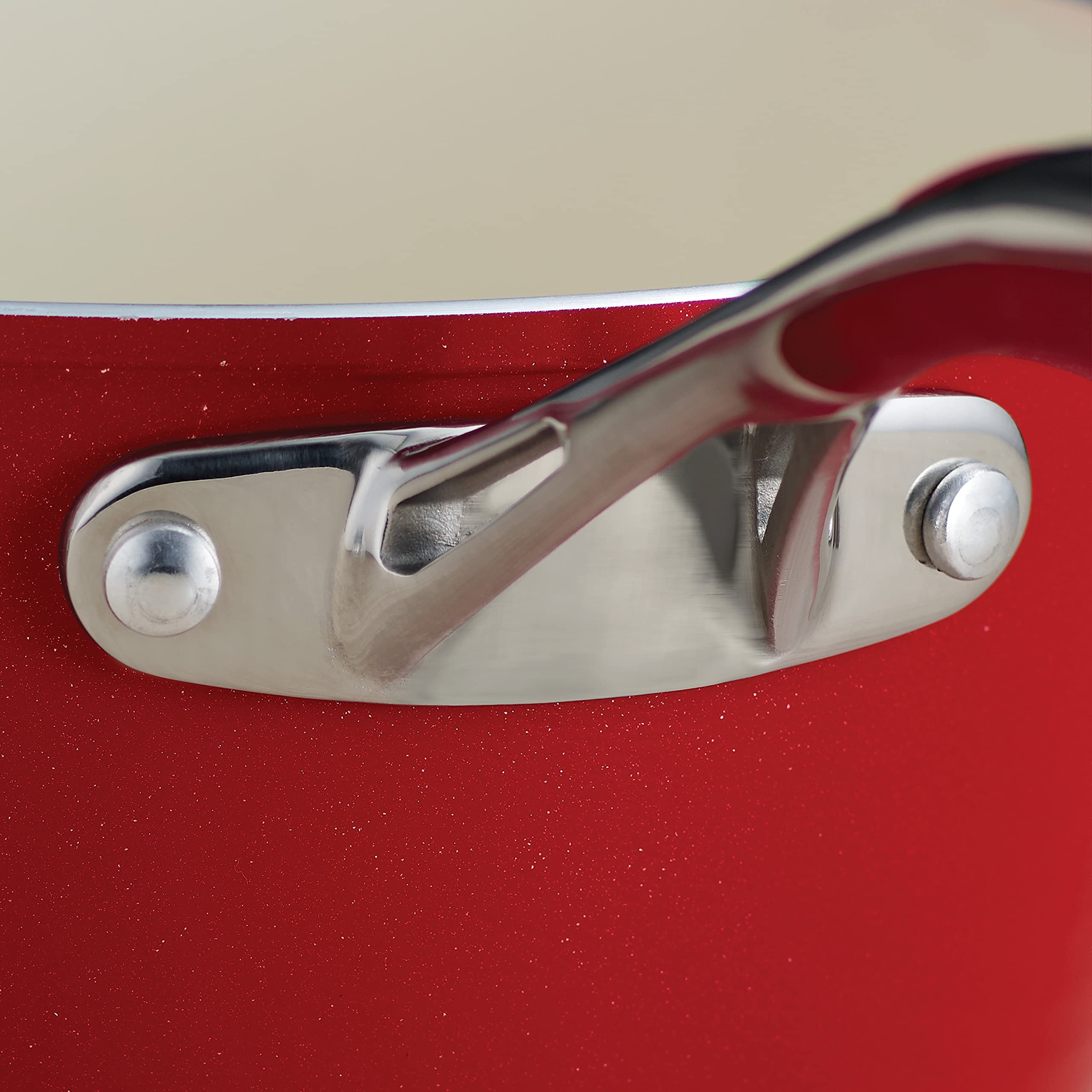 Tramontina Fry Pan Gourmet Ceramica Deluxe Aluminum 12-inch Metallic Red, 80110/058DS