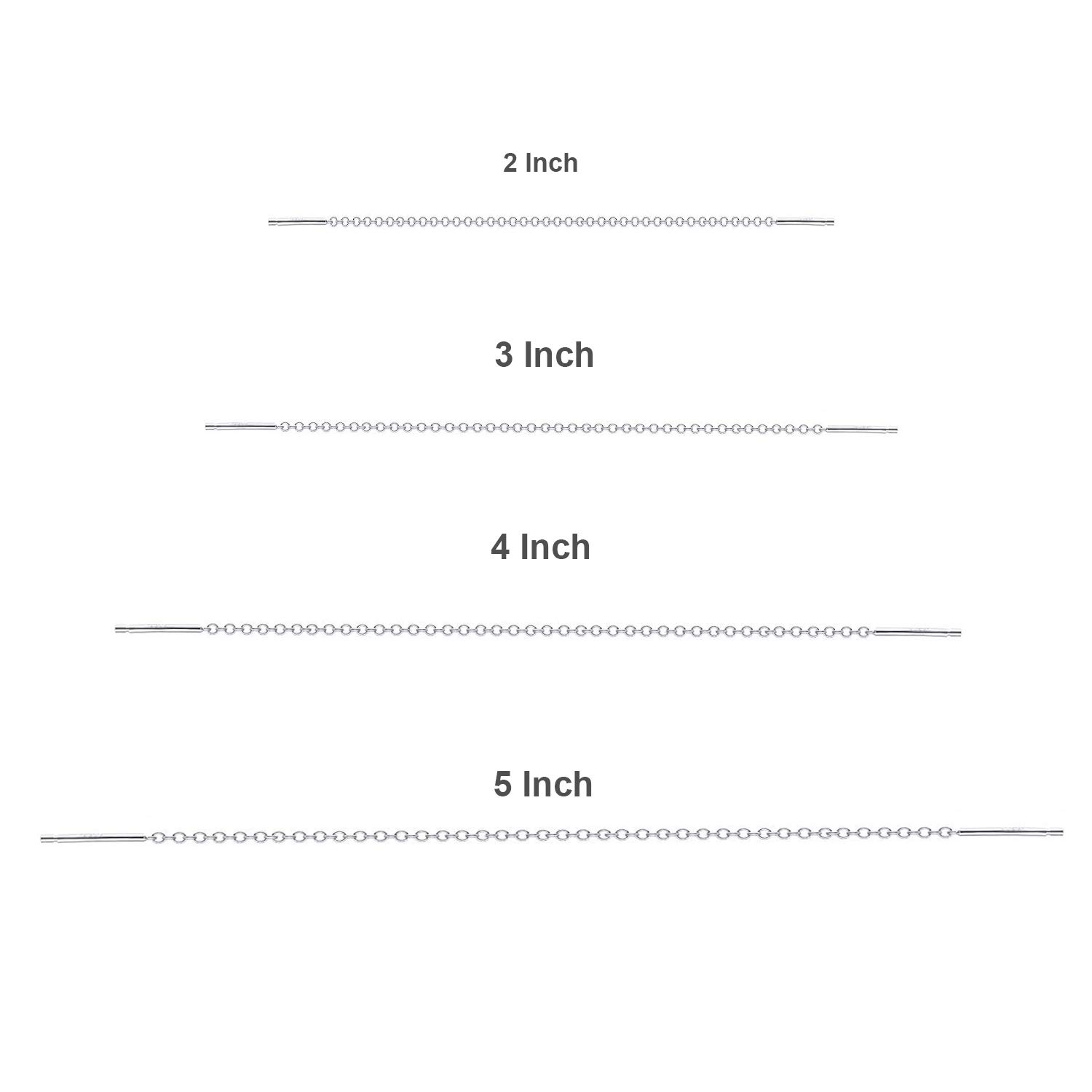 YFN Threader Earrings Sterling Silver 2 Inch Chain -Earrings for Women Dangle Earrings Thread Dangling Threaded Long Chain Earring Nickel Free Hypoallergenic Ear for Women