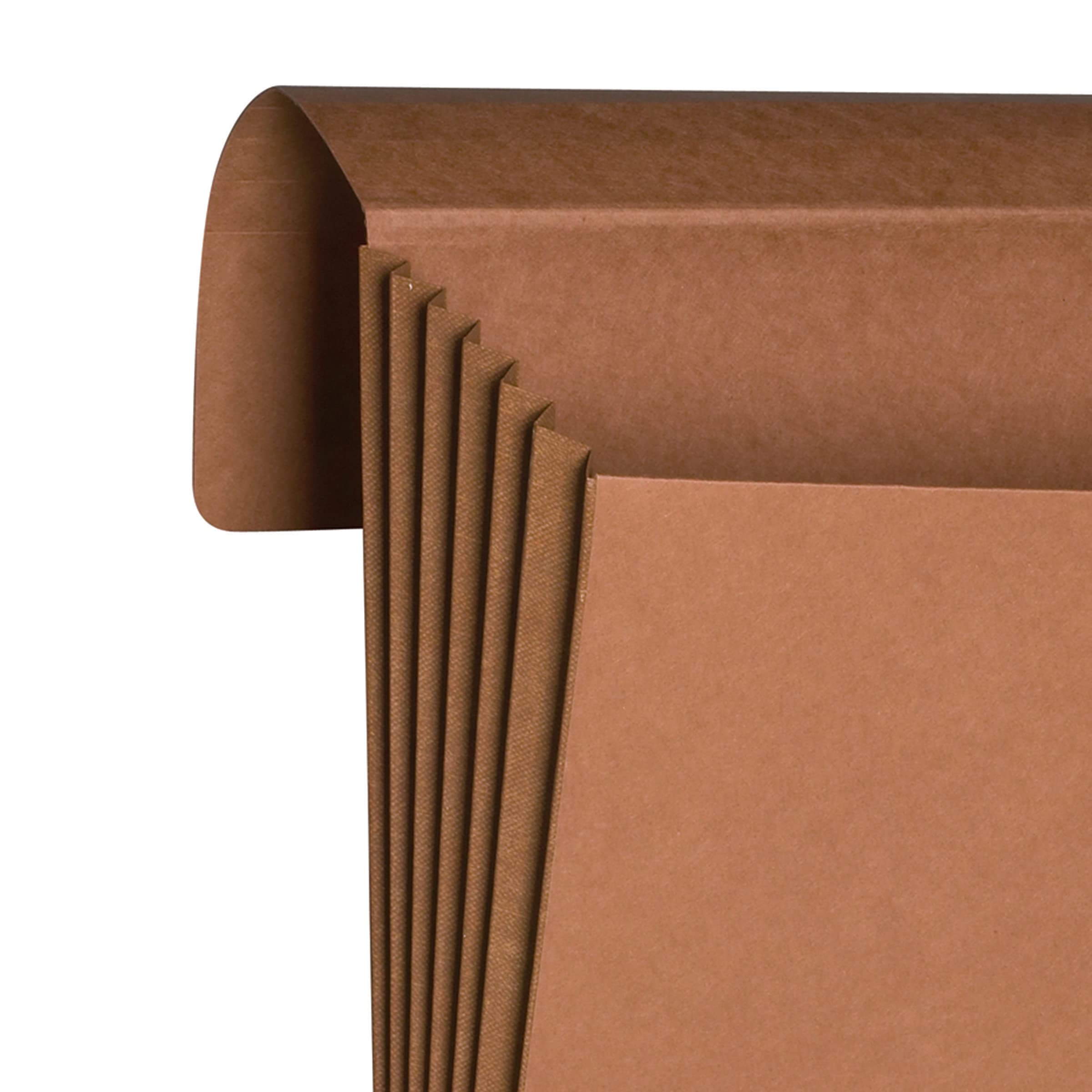 Smead Expanding File Wallet, Flap and Cord Closure, 5-1/4" Expansion, Extra Wide Legal Size, Redrope, 10 per Box (71189)