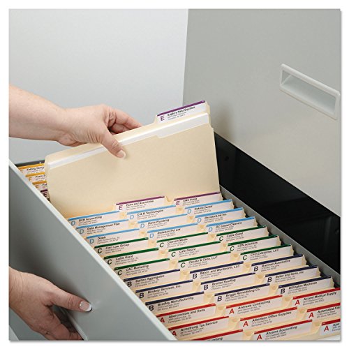Smead File Folder, Reinforced 1/3-Cut Tab, Assorted Positions, Legal Size, Manila, 100 per Box (15334)