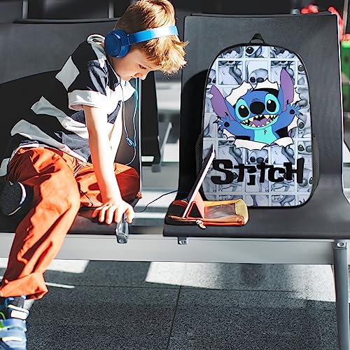 xfwevuz Backpack Pencil Case 2 Piece Set with 2 Cute Cartoon Pendants 16 Inch large Capacity Backpacks Lightweight Laptop