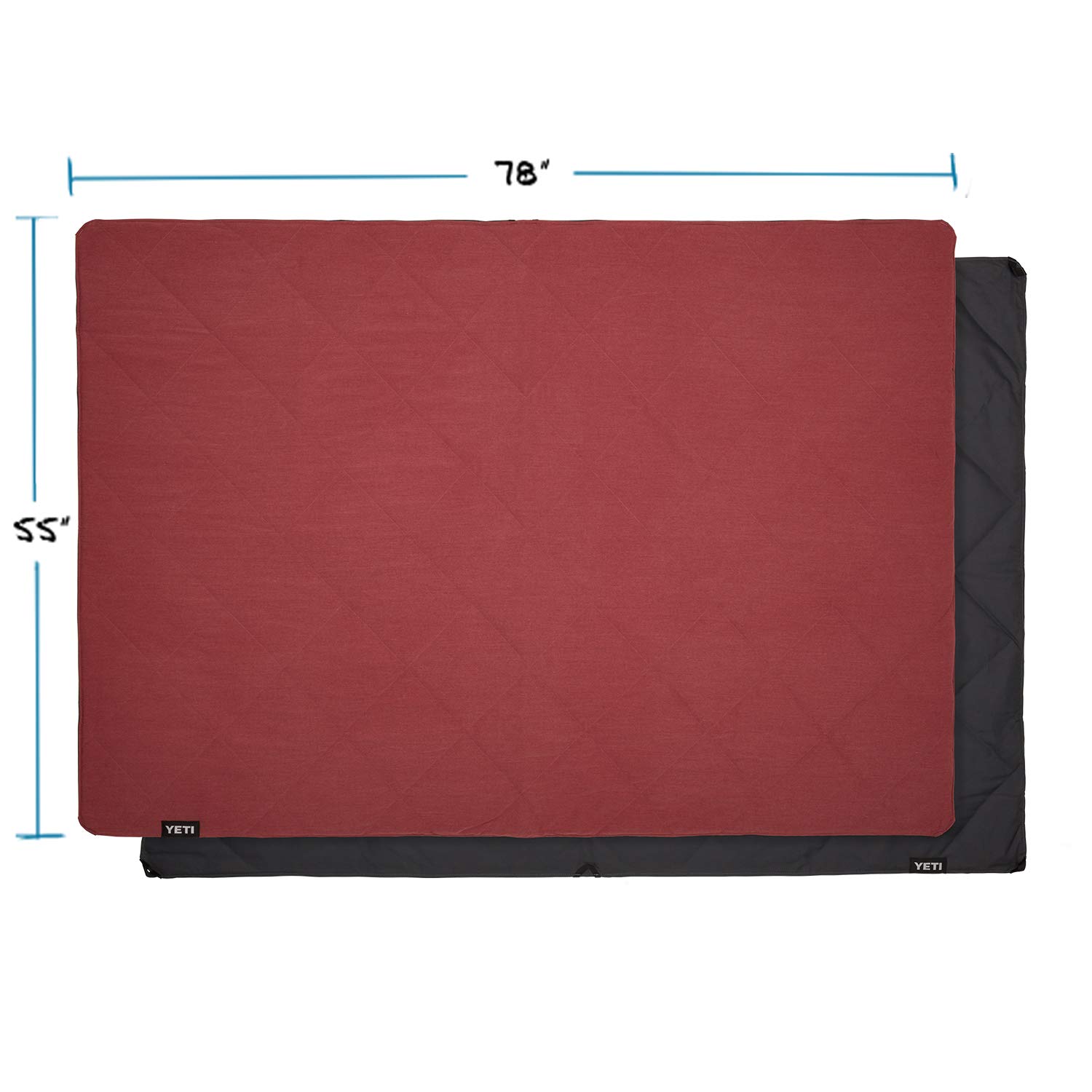YETI Lowlands Blanket, Multi-Use Blanket with Travel Bag, Fireside Red