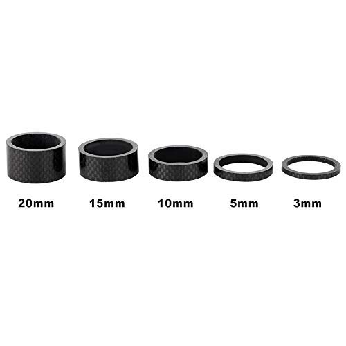 VGEBY1 Bicycle Headset Fork Washer, Full Set Carbon Fiber Bike Headset Spacer for Mountain Bikes Cycling Repair Accessory