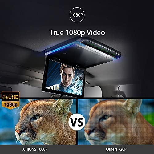 XTRONSÂŽ 10.2 Inch Digital TFT Screen 1080P Video Car Overhead Player Roof Mounted Monitor HDMI Port (No DVD Drive)