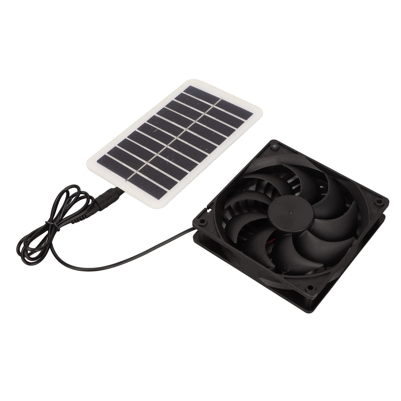 VTOSEN 15W Solar Power Panel Exhaust Fan - Energy Saving, Odor Removal - Portable Solar Powered Air Extractor for Pet Houses, RVs - Solar Fan for Efficient Ventilation