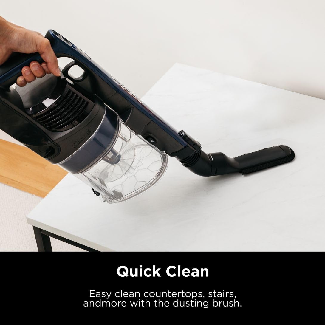 Shark IZ363HT Anti-Allergen Pet Power Cordless Stick Vacuum with PowerFins Technology and Removable Handheld, Blue (Renewed)