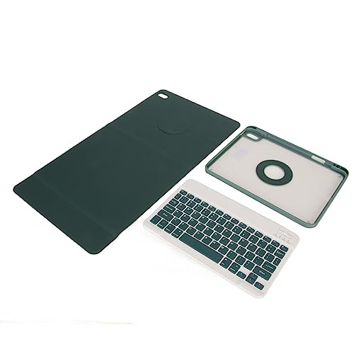 Yitre Tablet Keyboard, Magnetic PU Leather PC Portable Keyboard 180mAh Battery Pen Holder for 2022 Tablet with Case (Green)