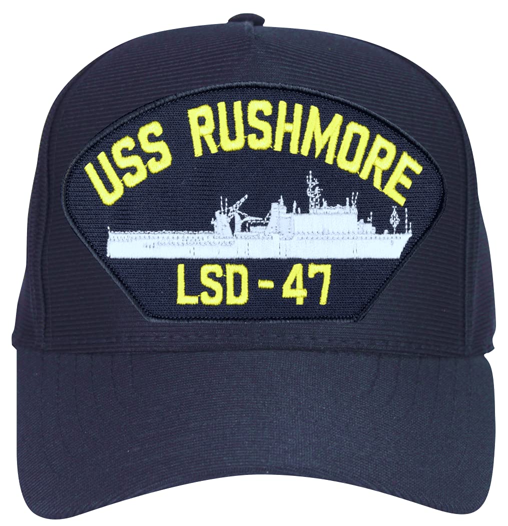 USS Rushmore LSD-47 Ships Ball Cap Navy Blue