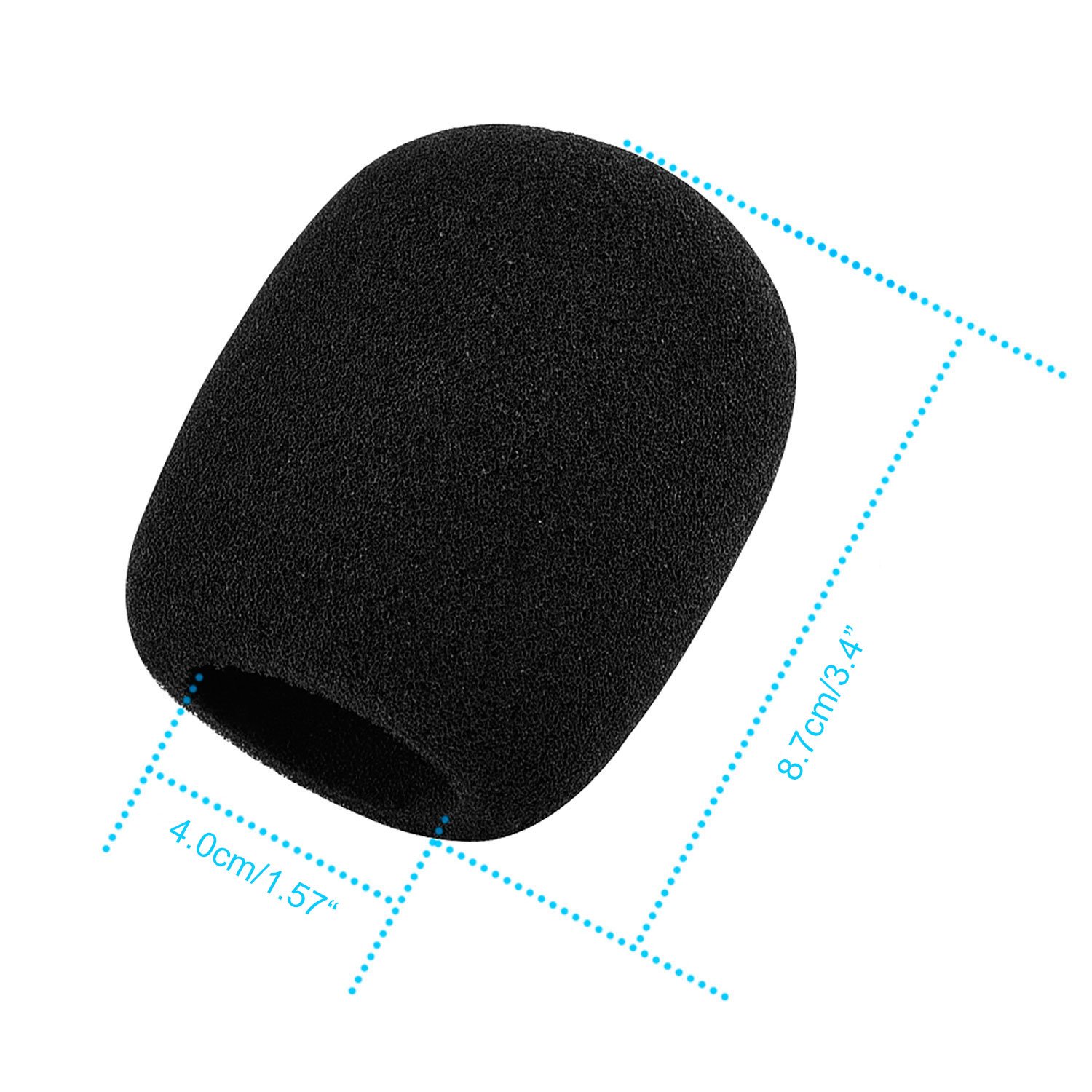 Shappy 3 Pack Large Foam Mic Windscreen Covers Compatible with Technica AT2020, ATR2500, MXL 550, Samson Meteor MIC or Other Condenser Microphones