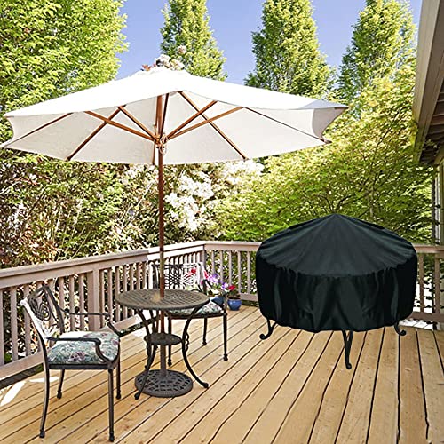 XG-ZD Fire Pit Cover Round for Fire Pit Heavy Duty Outdoor Firepit Cover Full Coverage Patio Outdoor Fireplace Cover Fire Bowl Cover Waterproof Dustproof Garden Fire Pit Cover,3313