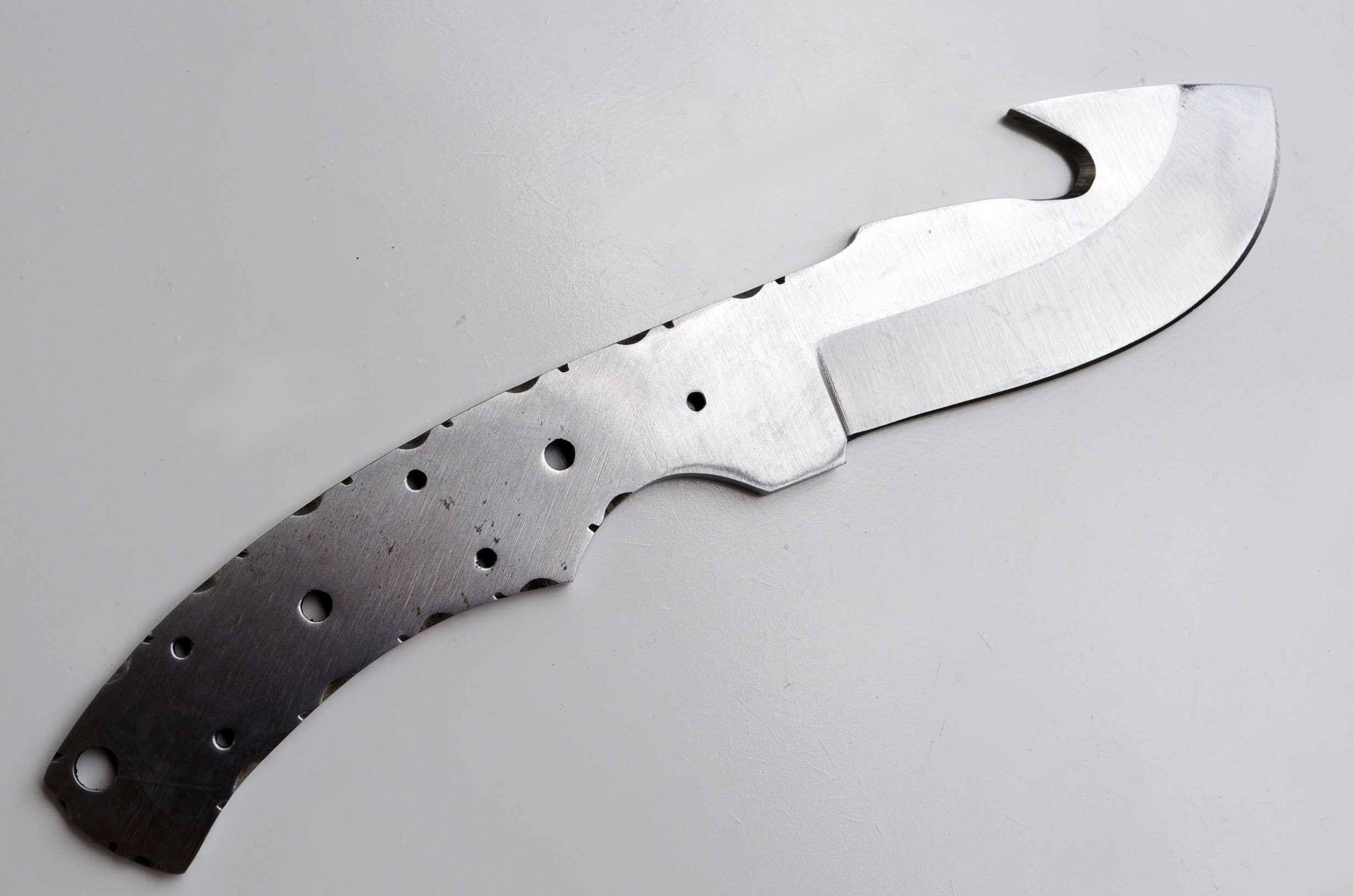 Whole Earth Supply 1095 High Carbon Steel Guthook Knife Blank Blade Hunting Skinning Skinner 1095HC