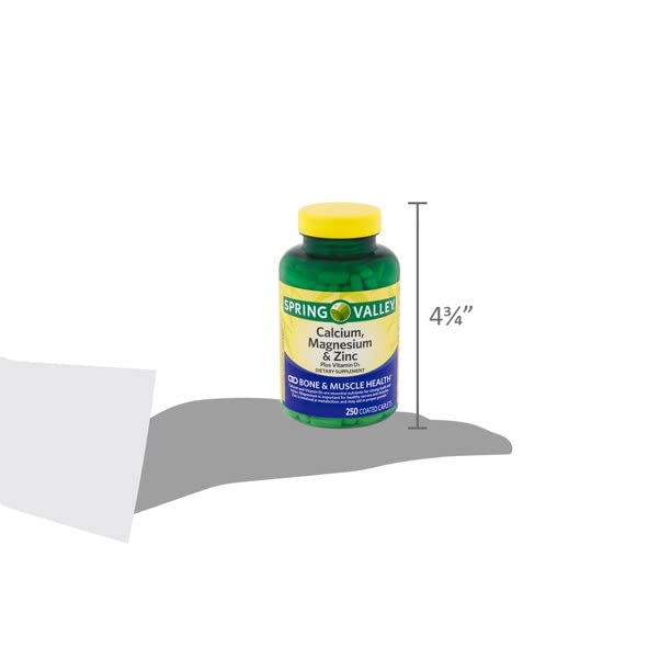 Spring-Valley Calcium 250 Caplets of Magnesium, Zinc and Vitamin D3 - Pack of 1