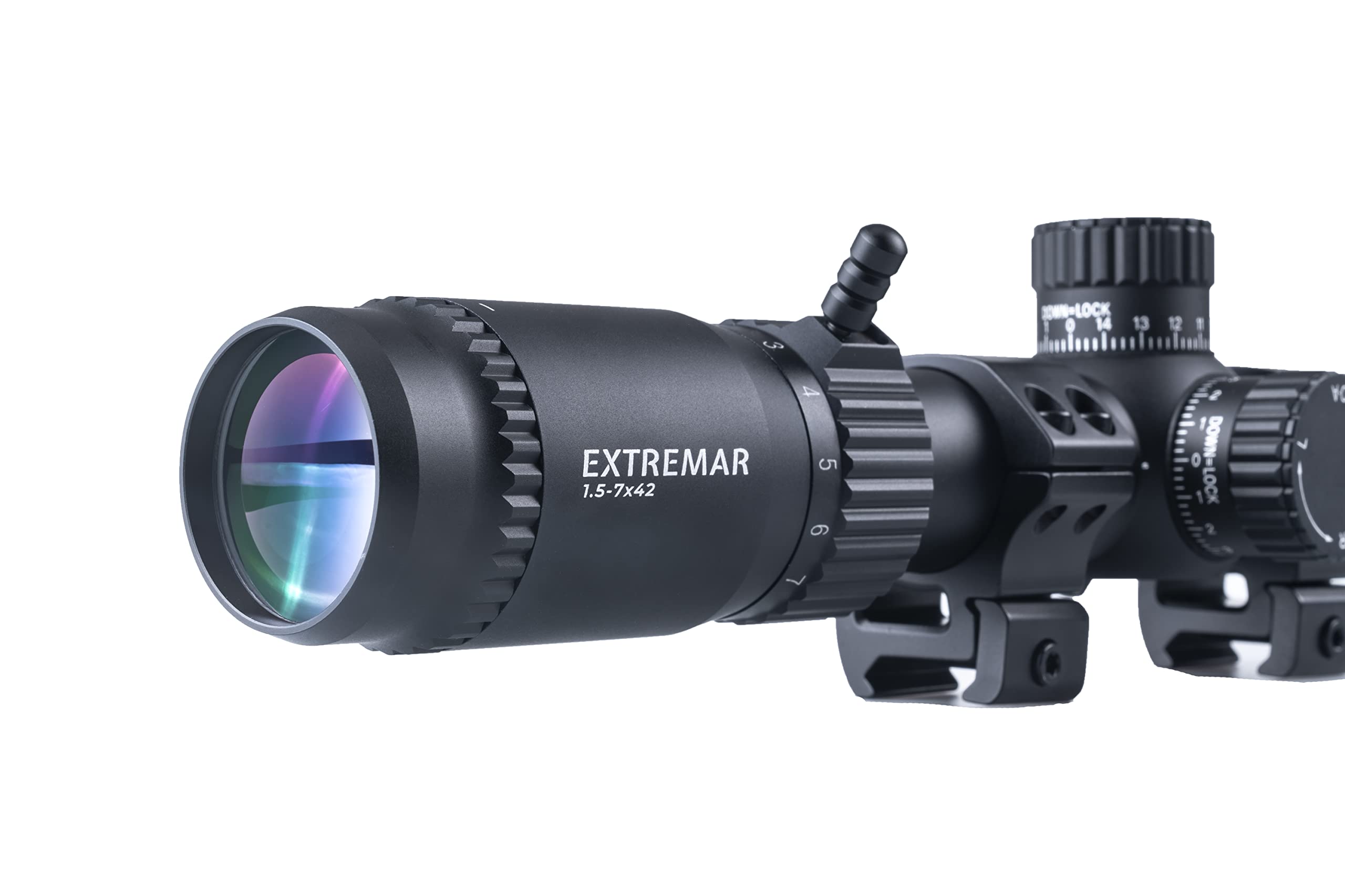 Viiko Long Eye Relief Scope 1.5-7x42 Half Mildot Illuminated Reticle 7.8β Eye Relief Fits Mosin 1891/30 M39 M44 Huge Eye Box Switch Viewer