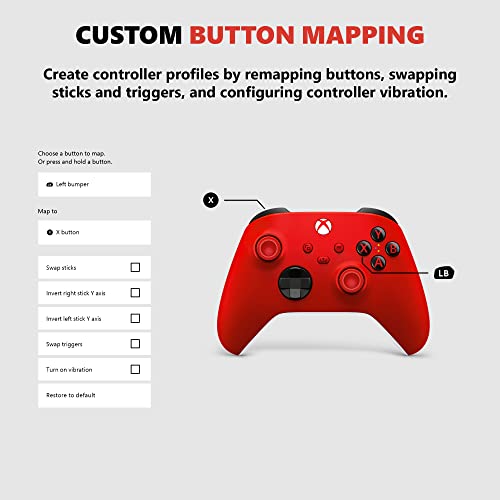 Xbox Core Wireless Gaming Controller β Pulse Red β Xbox Series X|S, Xbox One, Windows PC, Android, and iOS