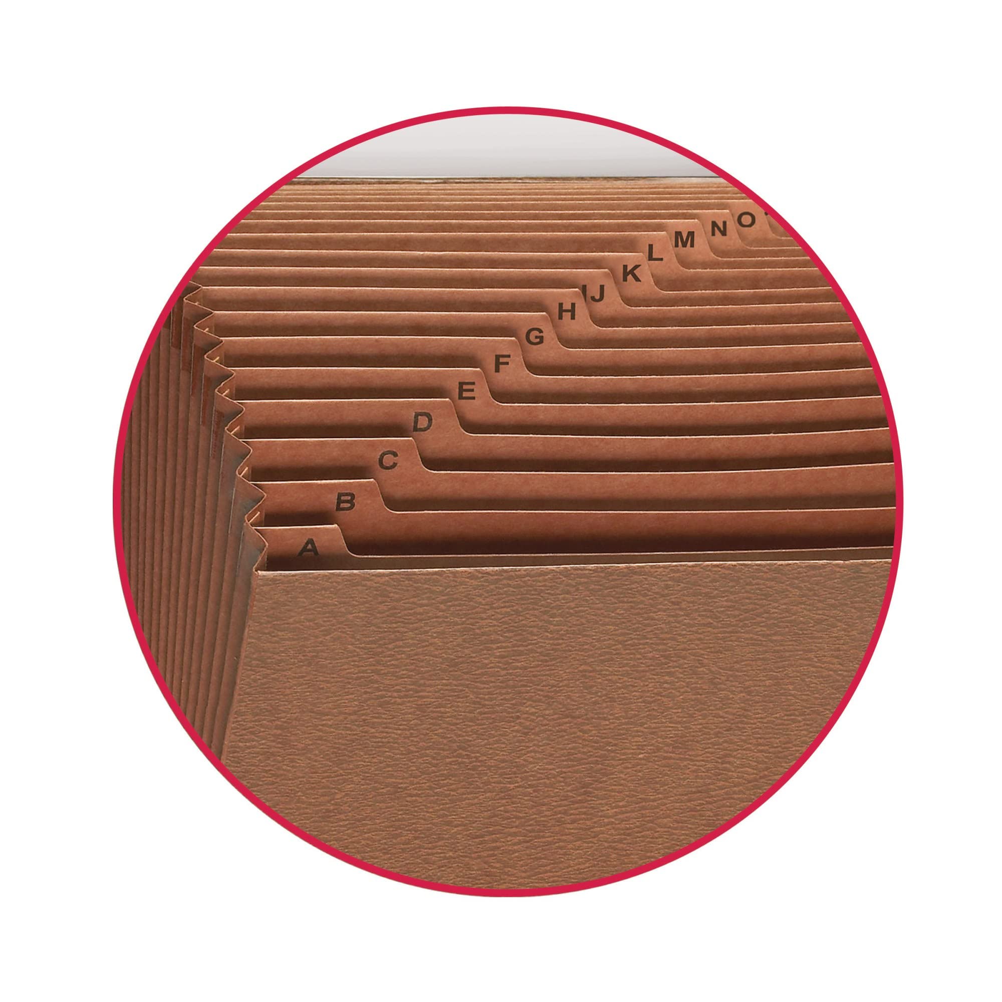 Smead TUFF Expanding File, Alphabetic (A-Z), 21 Pockets, Legal Size, Redrope-Printed Stock (70430)